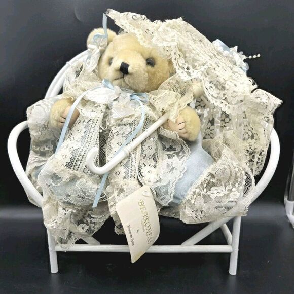 Toys | Blossom Tyme Bearoness Teddybear Plush Victorian Lace Wicker ...